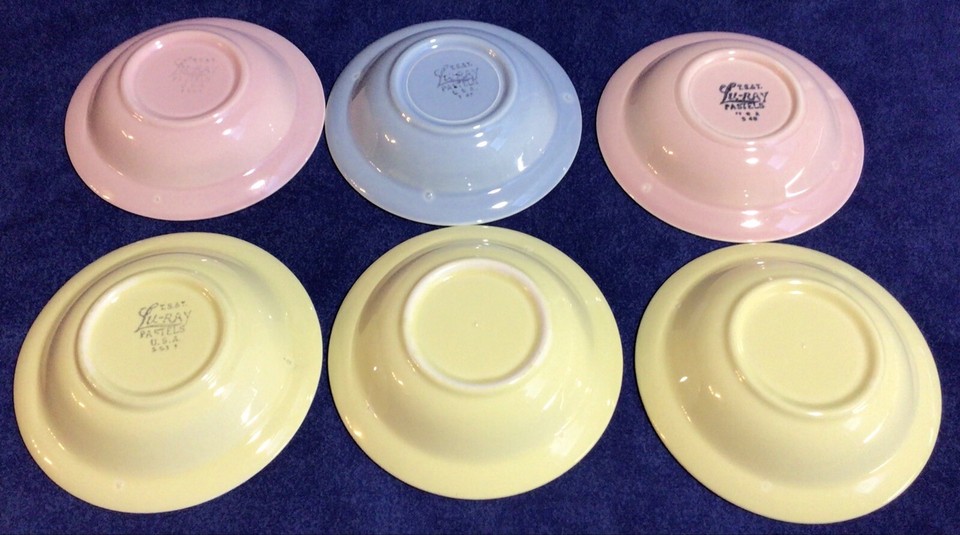 VTG MCM 6 TS&T Taylor Smith Taylor Lu-Ray Pastels 5.5" Berry Fruit Dessert Bowl | eBay