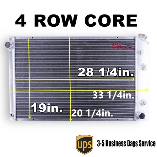 28x19 4Row Aluminum Radiator For 73-86 Chevy GMC C/K C10 C20 C30 305 ...