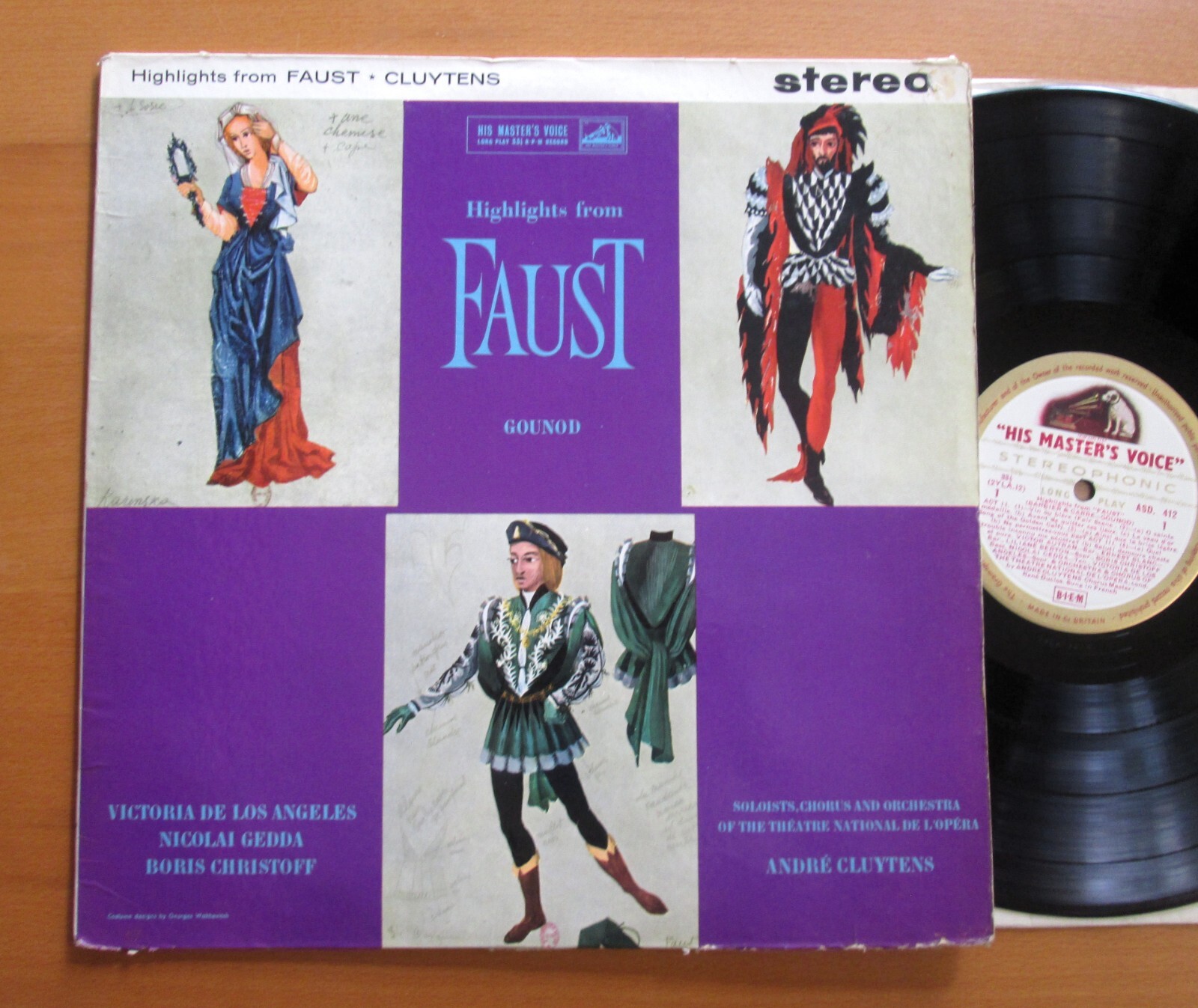 ASD 412 ED1 Gounod Faust Los Angeles Cluytens EMI 1st White Gold NM | eBay