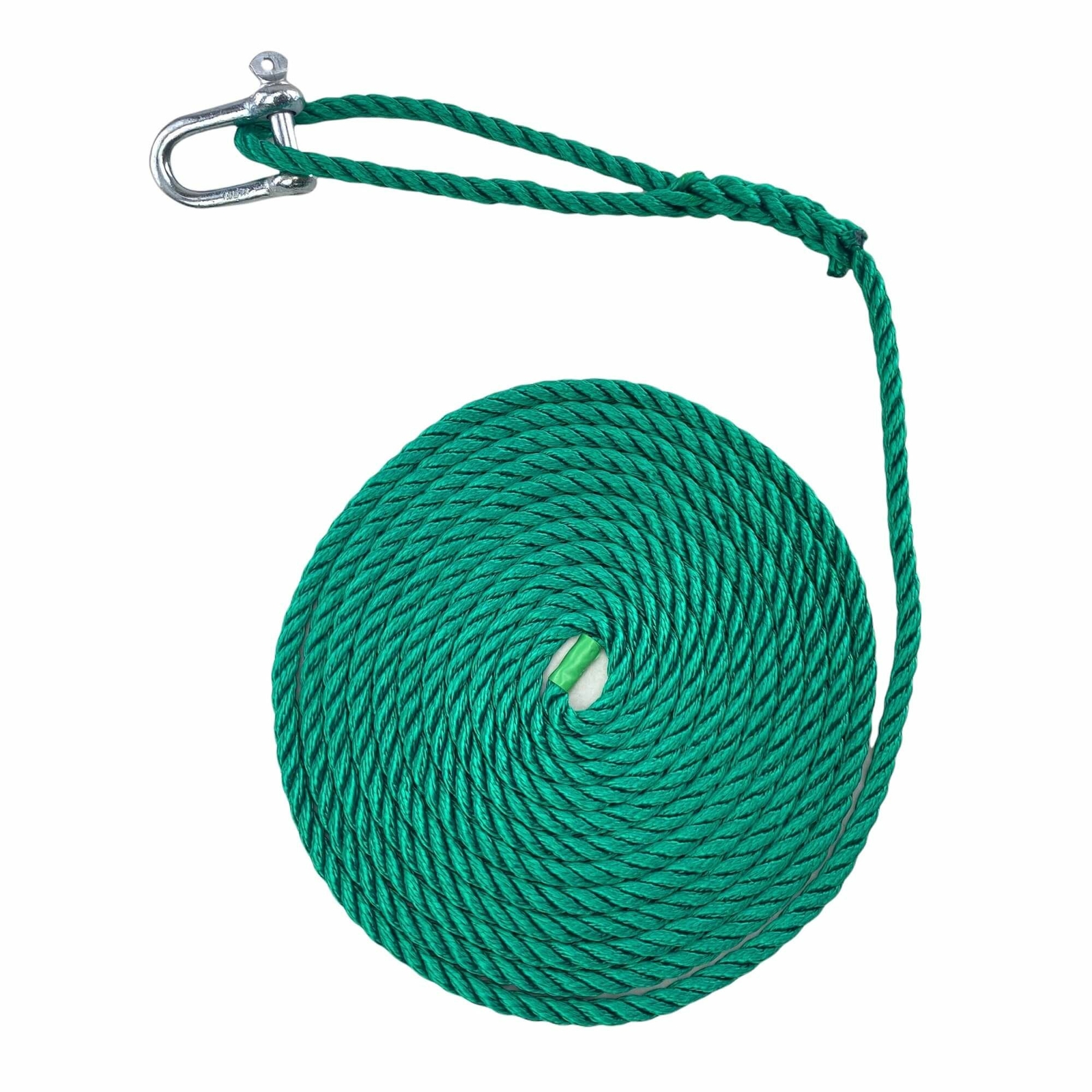 2 x 14mm Green Softline Mooring Ropes x 8m C/W 15inch Soft Eye, Warps ...