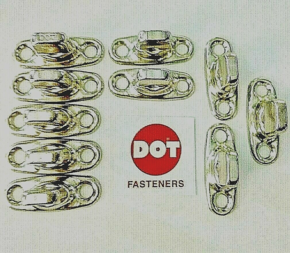10 DOT Common Sense 2 Screw Turn Button Twist Lock Fasteners Double ...