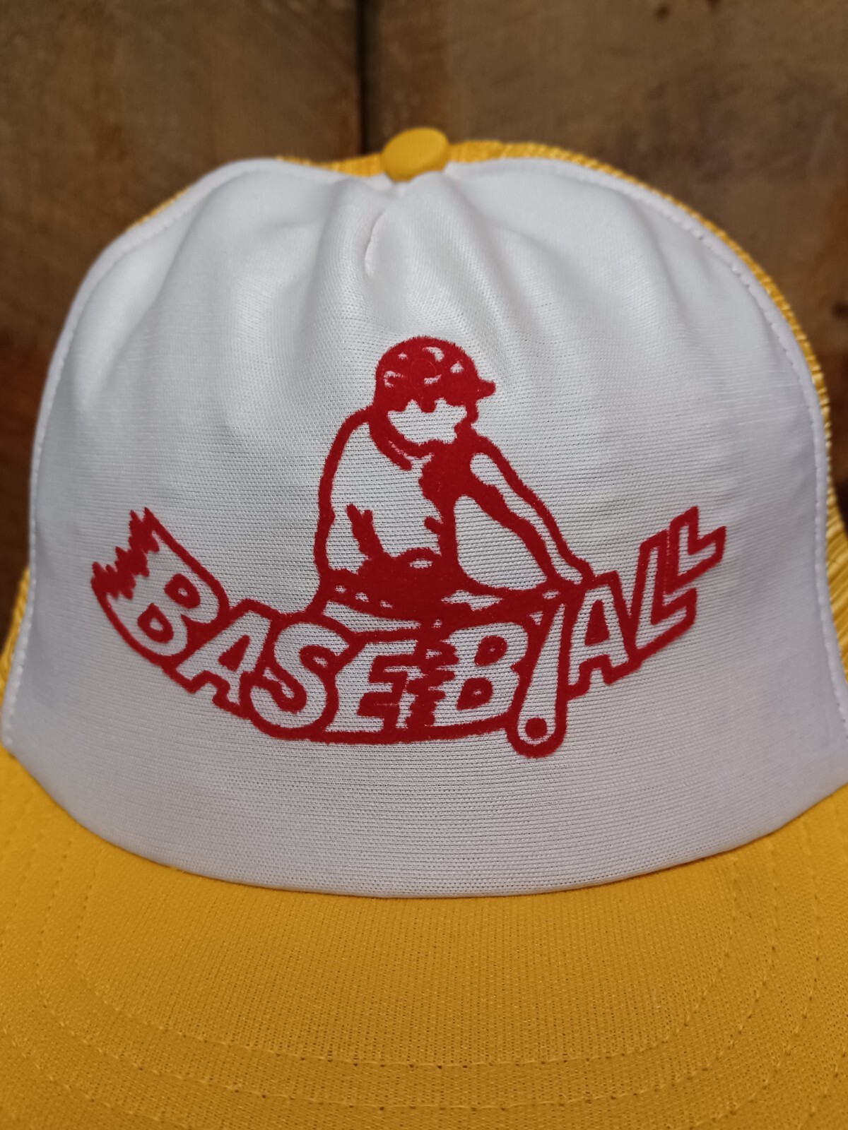 Vintage 70’s look BASEBALL Cap Snapback Yellow Mesh Hat - Red River Co ...