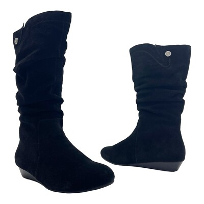 ARRAY Womens 10W 10 W DIXIE Suede Leather Knee High Boots Slouch Riding ...