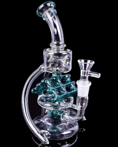 COOL Bongs Recycler Bong Glass Water Pipe UFO Bong Big Bongs TEAL *USA ...