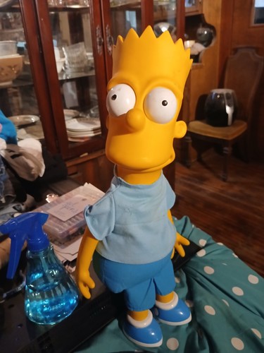 Vintage The Simpsons Bart Simpson 11" Vinyl Plush Doll Toy Grogning ...
