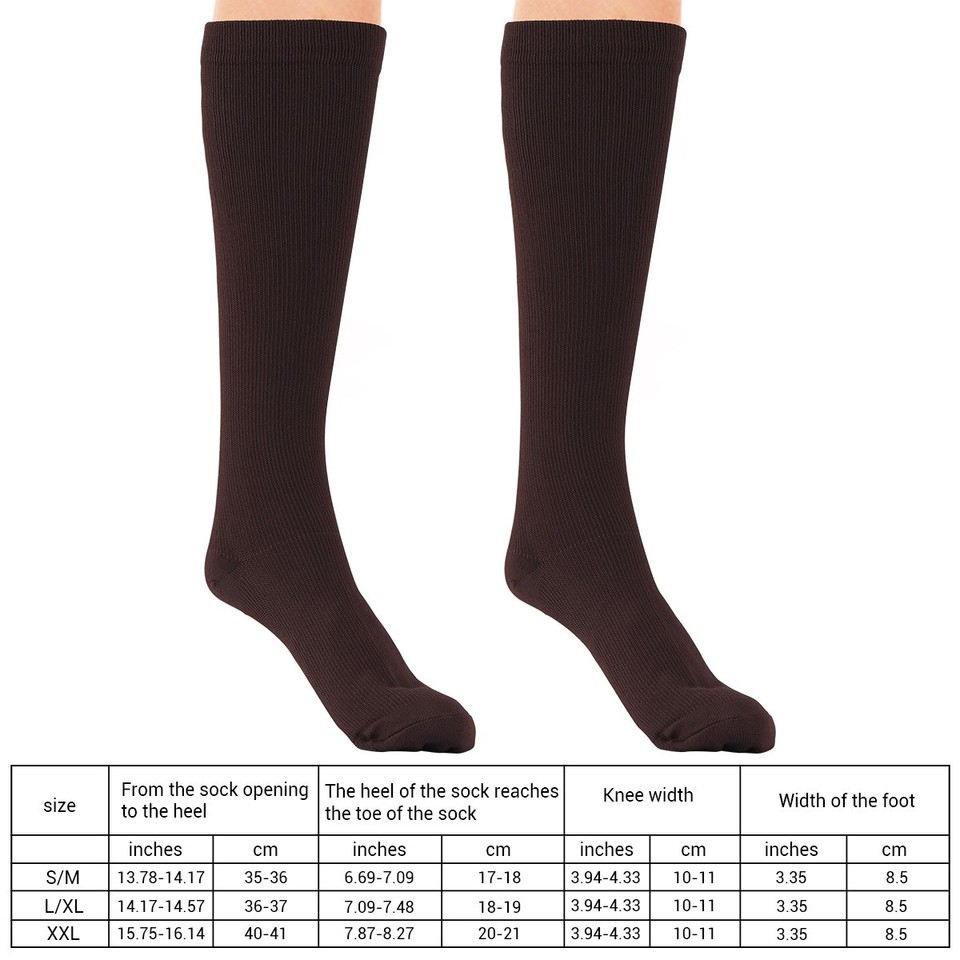 (6 Pairs) Copper Compression Socks 20-30mmHg Graduated Support Mens ...