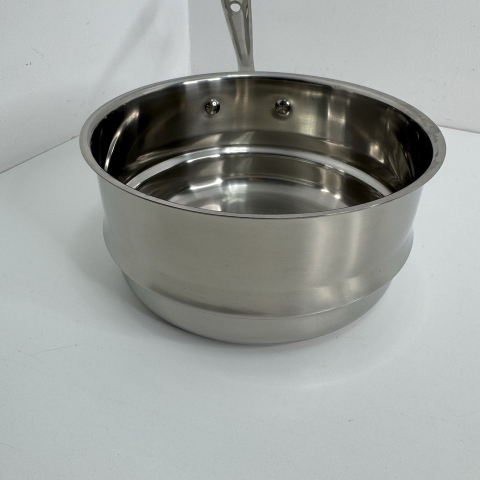 All Clad Stainless Steel Cooking Pot Sauce Pan 3 Quart Double Boiler No ...