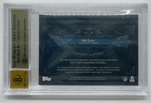 2015 Topps Diamond Mike Evans Patch Auto Autograph 096/150 BGS 9.5/10 ...