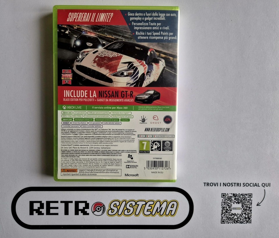 Microsoft Xbox 360 Need For Speed Rivals PAL italiano completo ottime ...