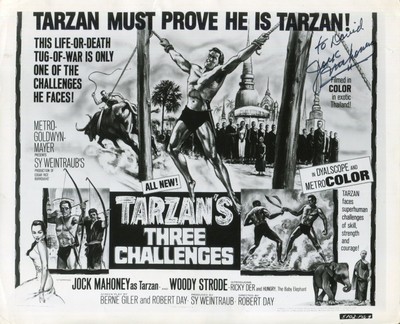 Jock Mahoney Tarzan's Three Challenges Signed Autograph Photo | eBay