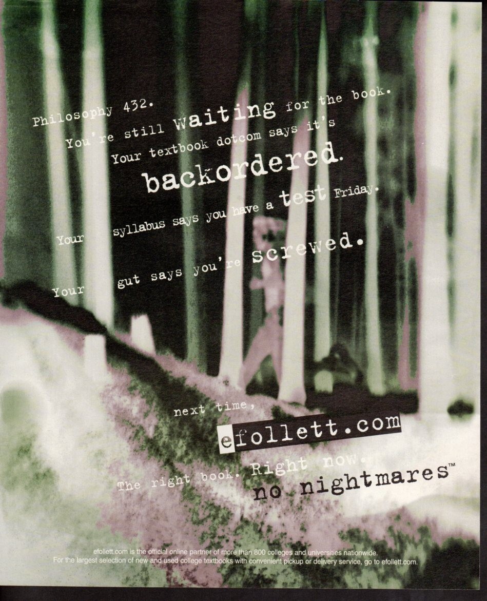 Vintage print ad advertisement textbook efollett .com No Nightmares ...