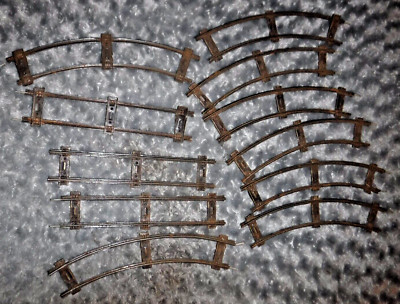VINTAGE METAL TRAIN TRACKS - 4 STRAIGHT TRACKS , 8 CURVED TRACKS | eBay