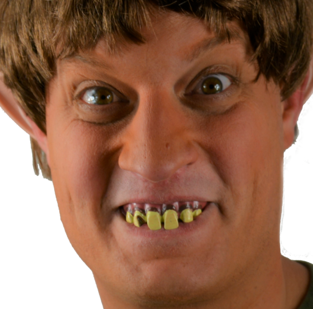 HILL BILLY REDNECK ROTTEN FAKE BUCK TEETH FUNNY JOKE TRICK PRANK BOYS ...