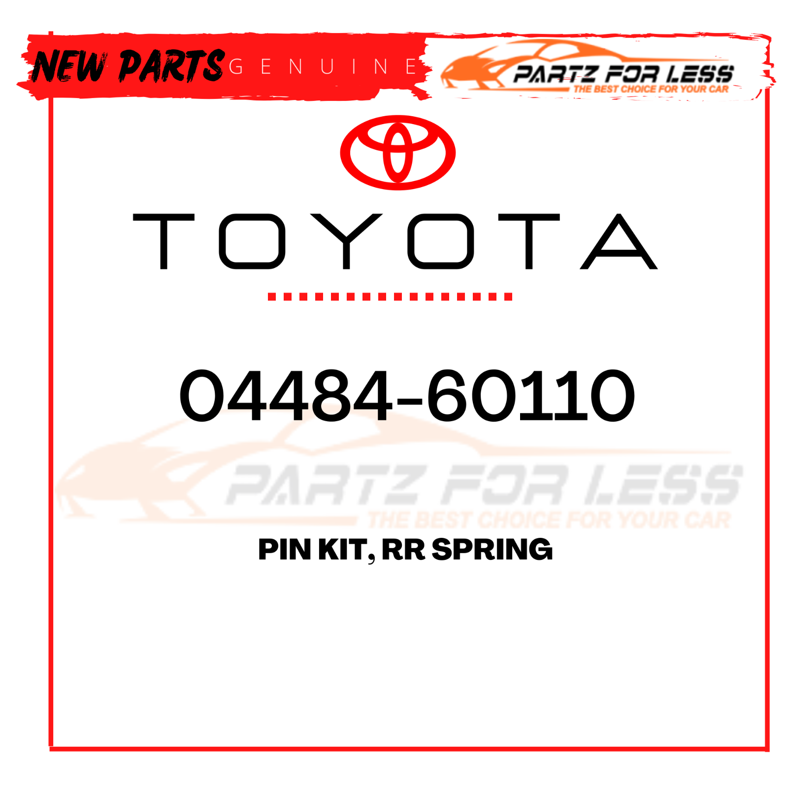 04484-60110 TOYOTA GENUINE PIN KIT, RR SPRING OEM 0448460110 | eBay
