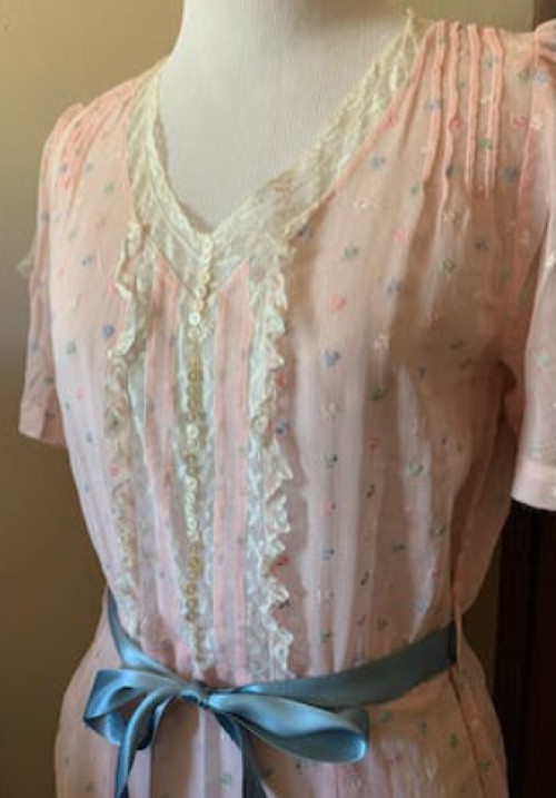 40s Sheer Cottagecore Prairiecore Cold Shoulder Flora… - Gem