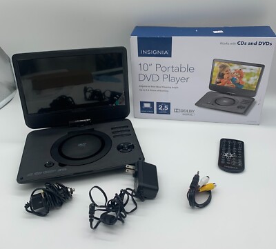 Insignia 10" Portable DVD Player with Swivel Screen - Black | eBay