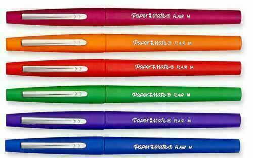 Paper Mate Flair Felt-Tip Pen Medium Assorted Vivid Colors 8-Pack for ...