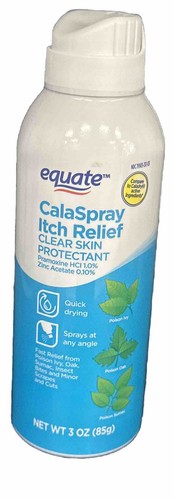 Equate No-Rub Calamine Plus Spray 3oz Heat Rash Insect Bites Chickenpox ...