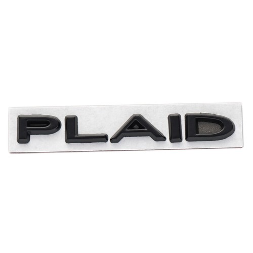 Chrome Black PLAID Letters Body Trunk Lid Emblem Badge | eBay