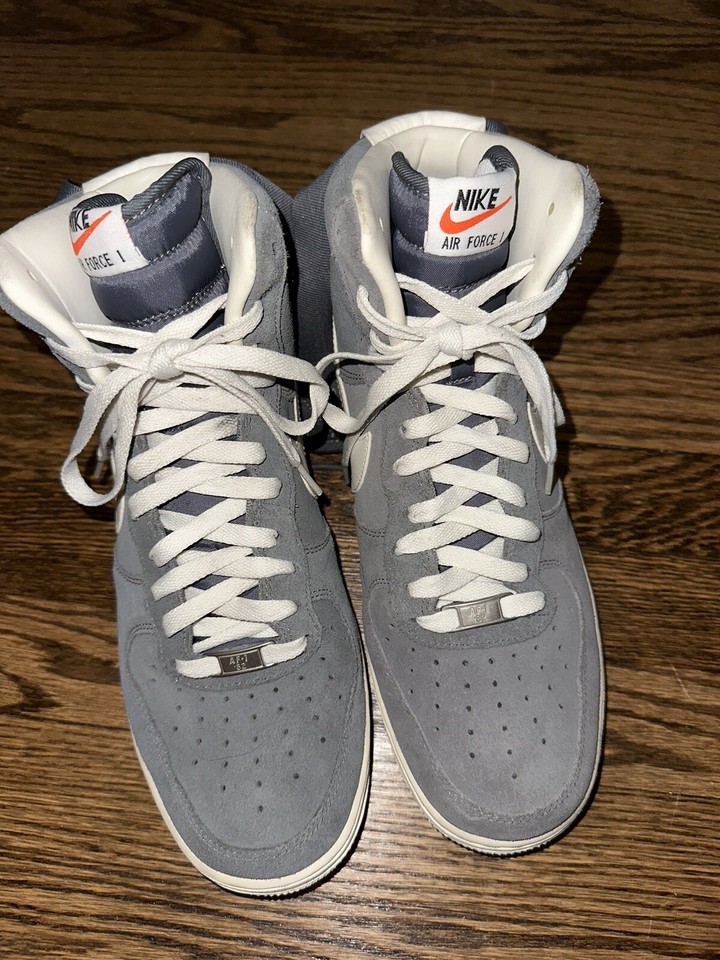 2013 NIKE Air Force 1 High ‘BLAZER PACK’ Grey Suede MENS 10.5 SNEAKERS ...