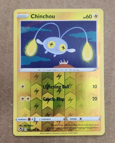 Pokemon TCG - Chinchou 051/195 - Reverse Holo Card - Silver Tempest | eBay