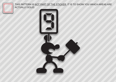 (2x) Mr Game & Watch Judge Sticker Die Cut Decal Mario Bros G&W | eBay