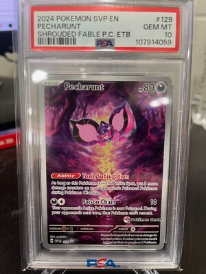 Pokemon PSA 10 Pecharunt Shrouded Fable PC ETB Promo #129 | eBay