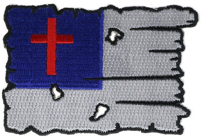Christian Flag Patch Tattered Distressed Embroidered FAST USA SHIPPING ...