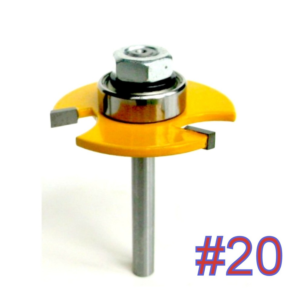 1 pc 1/4" SH Biscuit #20 Slotting 5/32"x1/2" Joint Assembly Router Bit ...