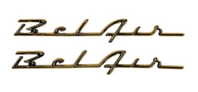 57 Chevy Bel Air Scripts Gold Pair 1957 Chevrolet New | eBay