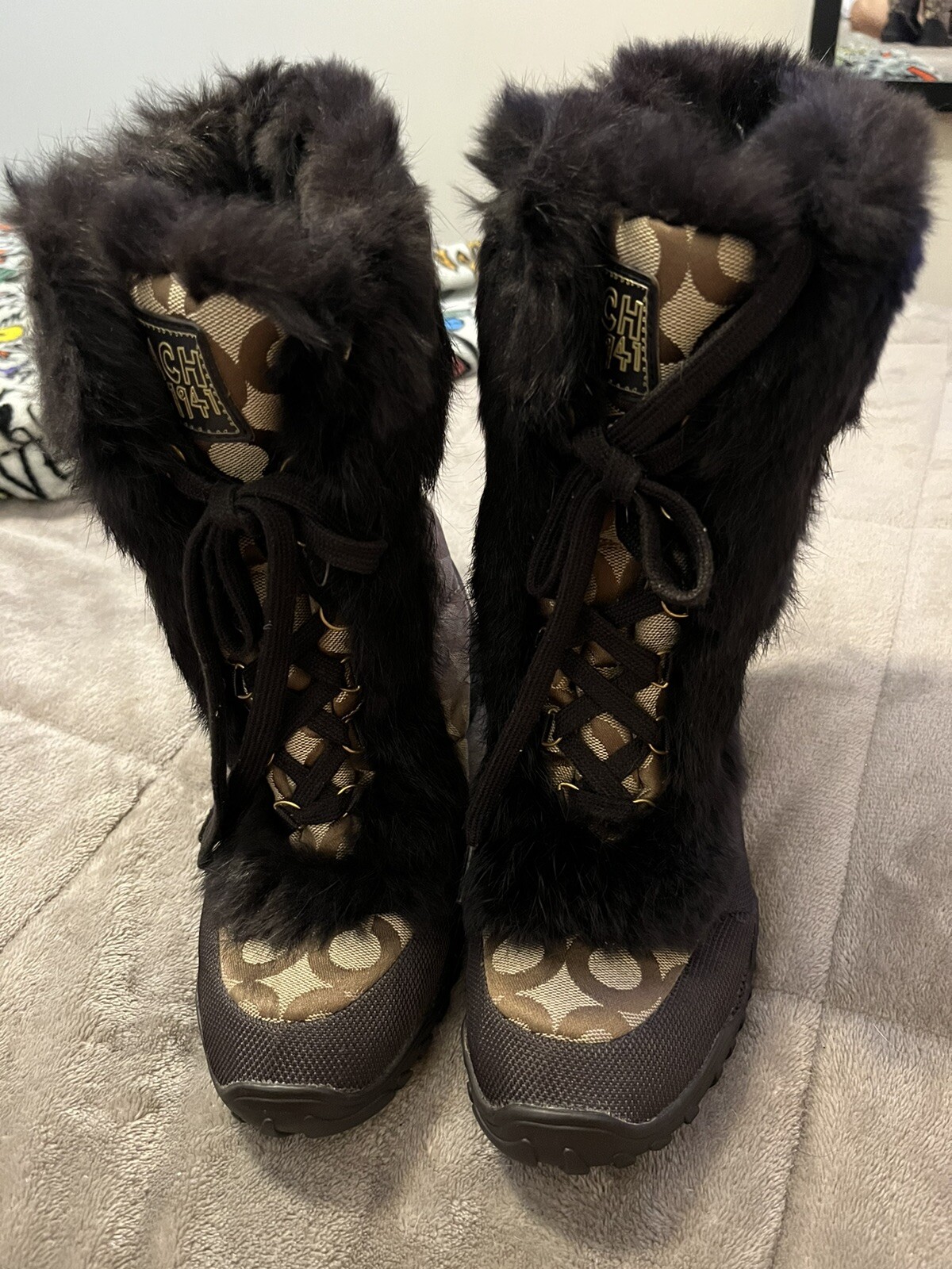 Coach Boots Shoes Jennie Signature Logo Brown/Beige S… - Gem