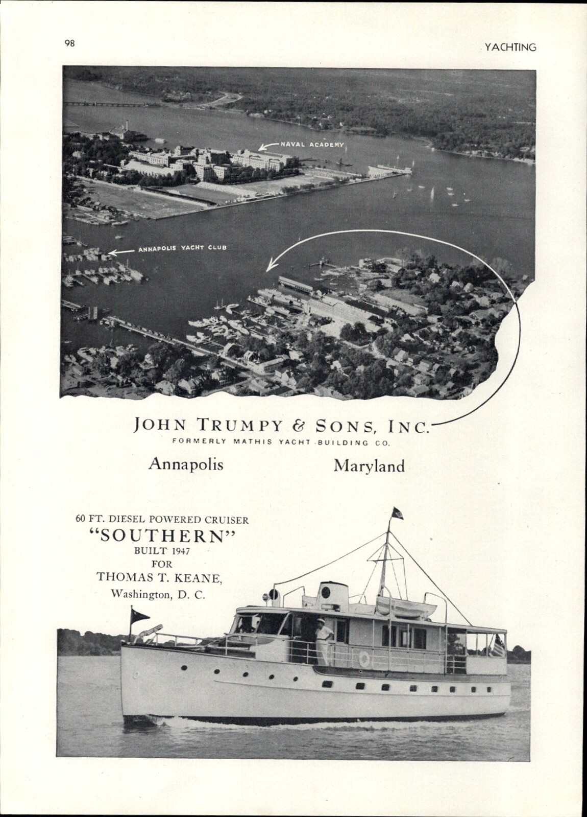 1948 PAPER AD John Trumpy Southern 60' Diesel Powered Cruiser | eBay