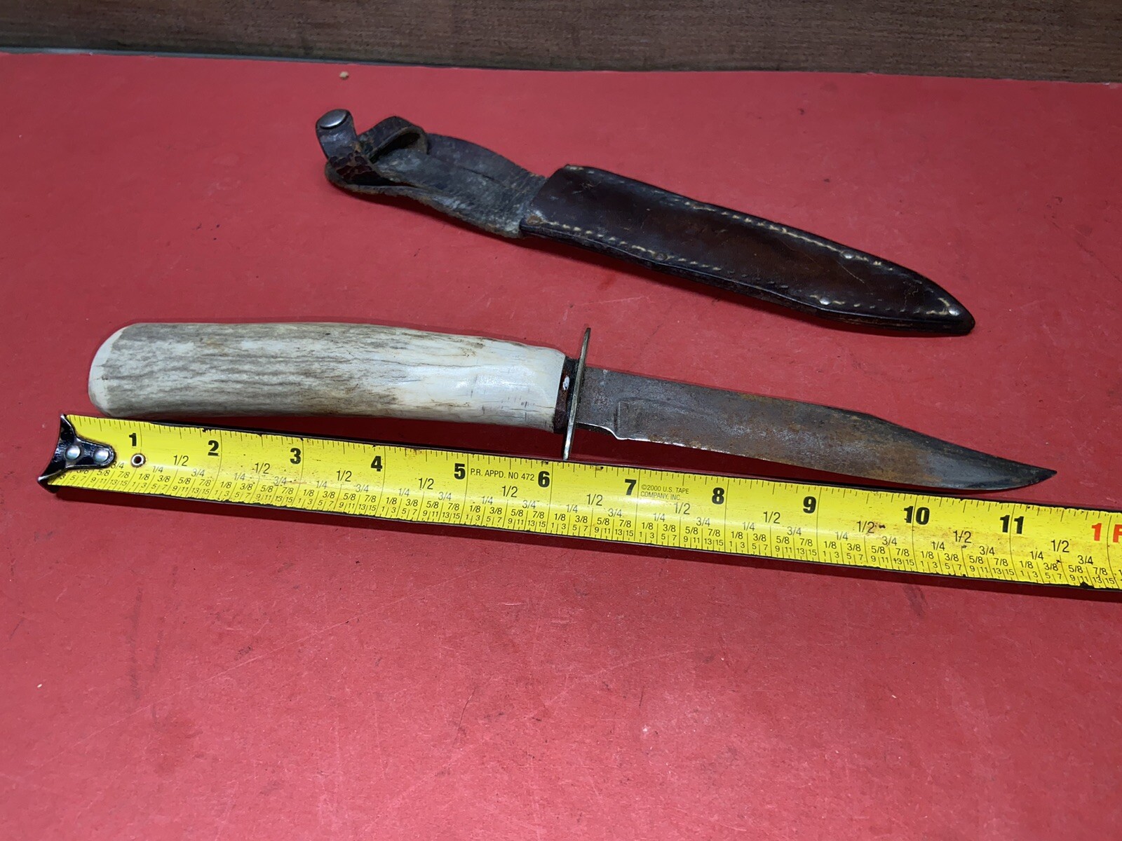 Vintage CHALLENGE CUTLERY SHEFFIELD ENGLAND Bowie hunting knife stag ...