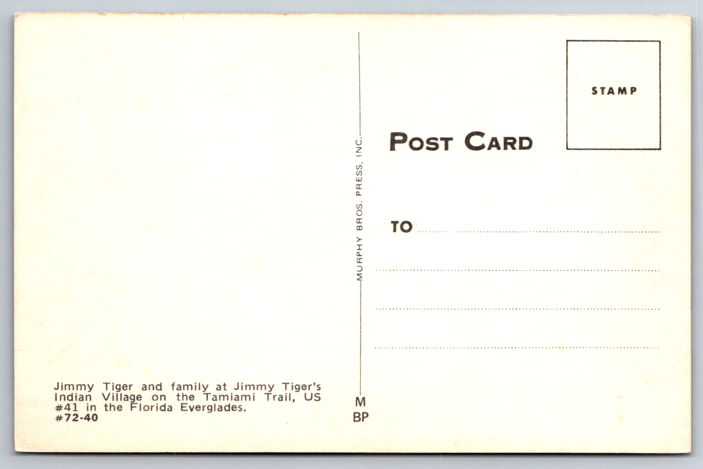 c1960s Jimmy Tiger Family Indian Village Tamiami Trail FL Vintage ...