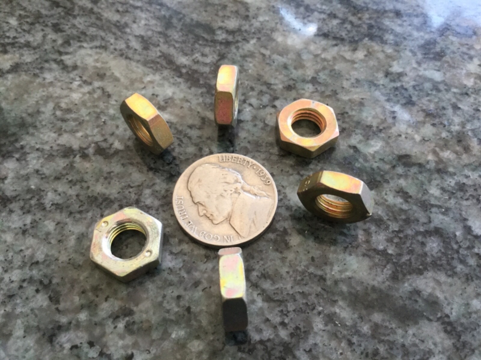 6 military aircraft jam nuts 5/16-24 5/16 24 X 1/8 AN316-5R MIL-N-6034 ...