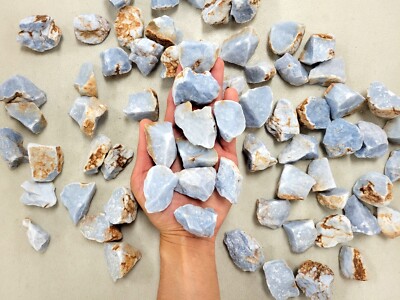 Angelite Crystal Raw Rough Bulk Gemstones Anhydrite Stones for Tumbling ...