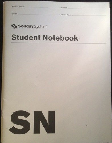 Sonday System Student Notebook 9781891602177| eBay