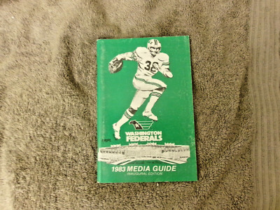 1983 WASHINGTON FEDERALS MEDIA GUIDE Yearbook USFL CRAIG JAMES Football ...