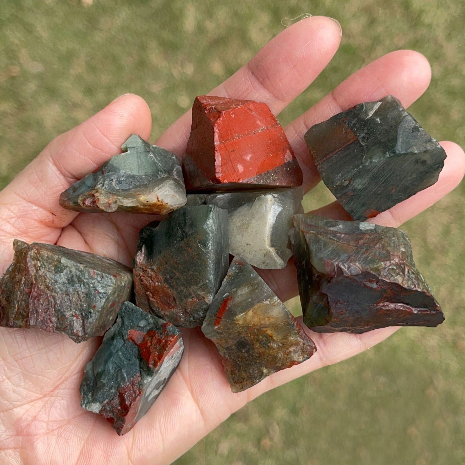 Raw Rough Dragon Bloodstone Jasper Chunks Healing Crystal Rocks ...