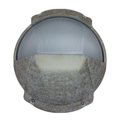 Bunker Light Round Outdoor Marble Finish Modern Weatherproof LED IP44 ...