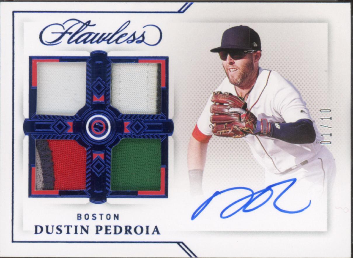 2022 Panini Flawless - Quad Patch Signatures Dustin Pedroia #QPA-DP ...