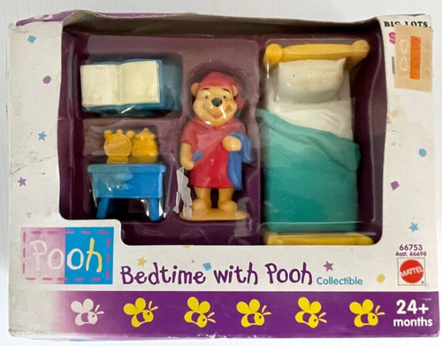 Mattel Winnie Pooh Set BEDTIME WITH POOH Collectible Figure Set #66753 ...