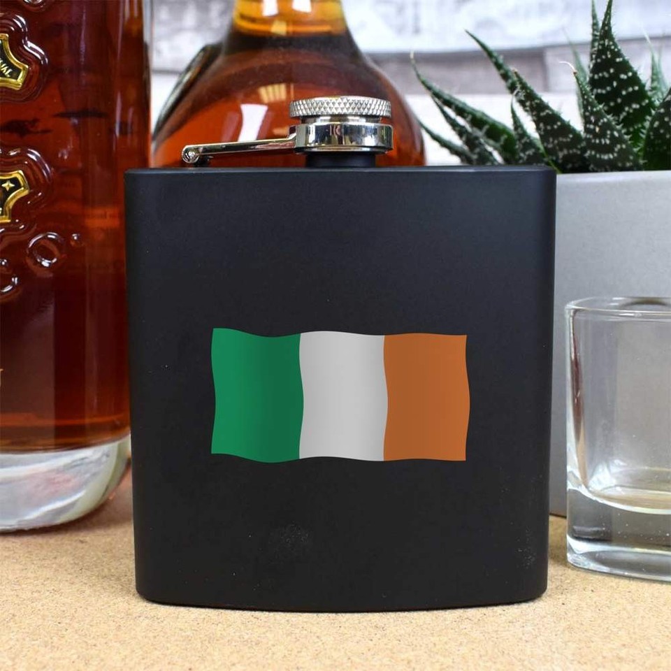 6oz (170ml) 'Waving Irish Flag' Pocket Hip Flask (HP00023175) | eBay