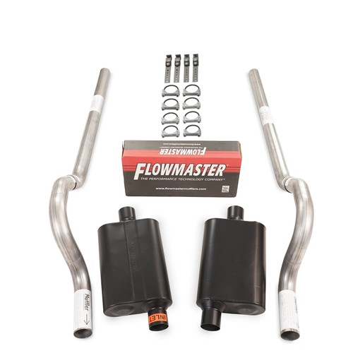 62-74 Mopar B Body Car 2.5" Dual Exhaust Kit Flowmaster Super 44 Rear ...
