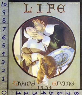 1904 THANKSGIVING ROMANCE LOVE PILGRIM WIL BALFOUR KER LIFE ARTIST ...
