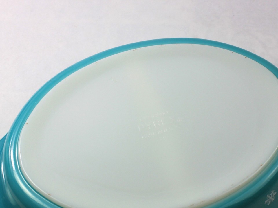 Vintage Pyrex Snowflake Blue Divided Casserole Dish 1.5 Quart 35 | eBay