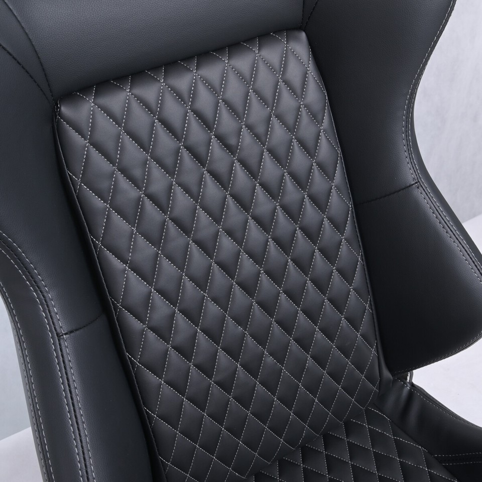 1 Pair Racing Seats PU Leather Reclinable Sport Bucket 2 Seat W/2 ...