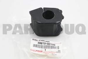 488150D190 Genuine Toyota BUSH, FRONT STABILIZER BAR, RH/LH 48815-0D190 ...