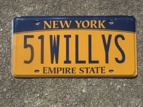 New York 51 WILLYS Vanity License Plate 1951 Jeep Pick up Truck Station ...
