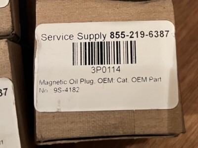 TWO Pack Magnetic Oil Plug. OEM: Cat. OEM Part No: 9S-4182 (NOS) | eBay